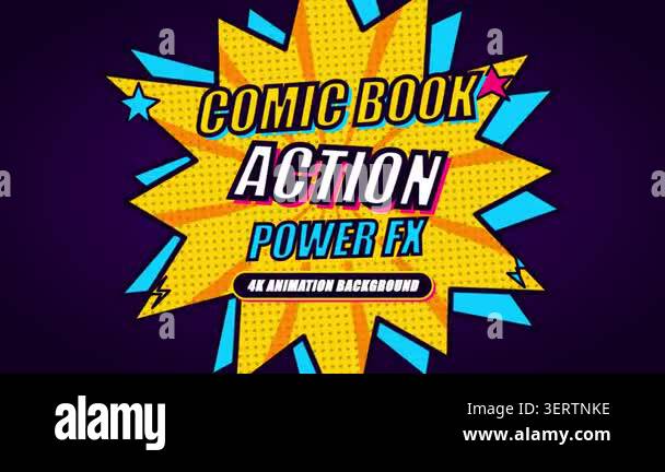 Comic Book Pop Art Style Motion Graphics Background Stock Video Footage ...