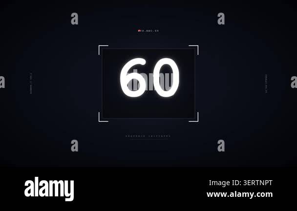 Digital Countdown Timer Sequence with Futuristic Motion Graphics Stock ...