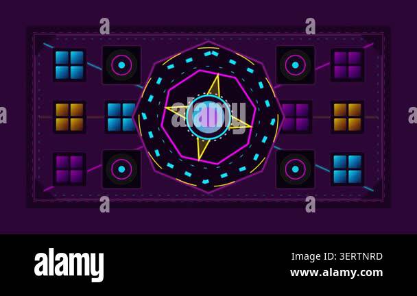 Abstract Neon Geometric Motion Background Loop Stock Video Footage - Alamy