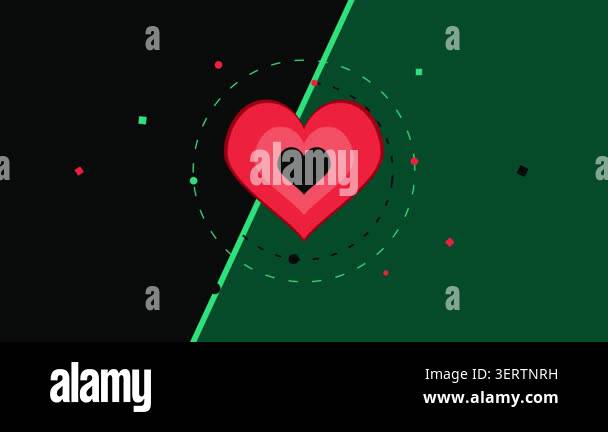 Abstract Red Heart Motion Graphic Element Stock Video Footage - Alamy