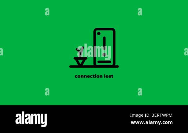 Clean animation showing internet connection states: from lost signal to ...