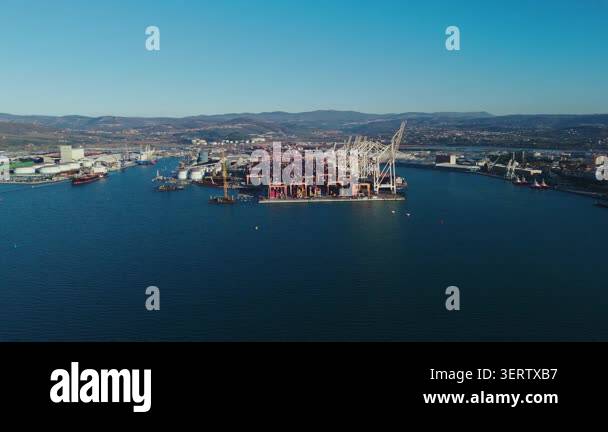 Koper, Slovenia offers a view of the Adriatic Sea with its marina and ...