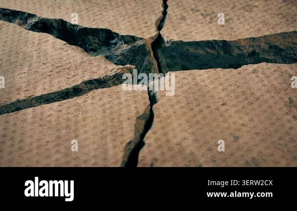 Broken Cracked Ground Moving Shot Stock Video Footage - Alamy