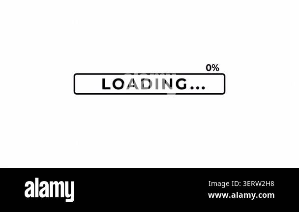 Loading progress bar knocking down letters animation. Ideal for user ...