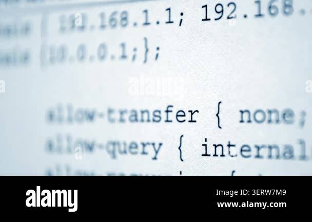 Close Up of Programming Code on Computer Screen with Selective Focus ...