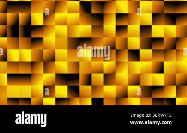 Animated amber and gold gradient block pattern with glowing and dimming ...