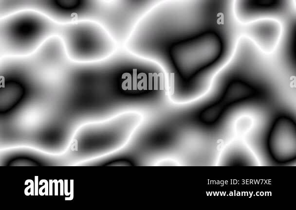 Animated black and white abstract fluid pattern resembling liquid ...