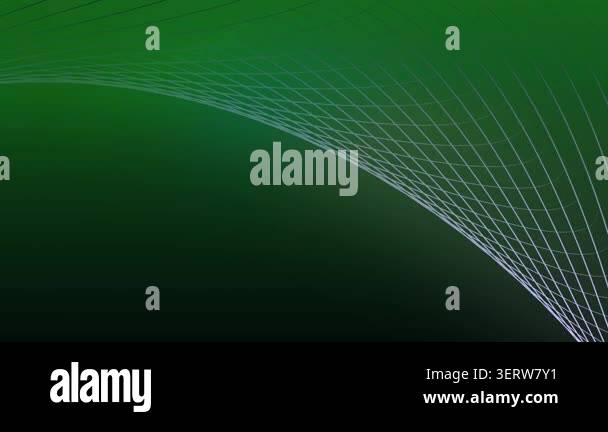 Animated green background with a perspective grid of fine diagonal ...