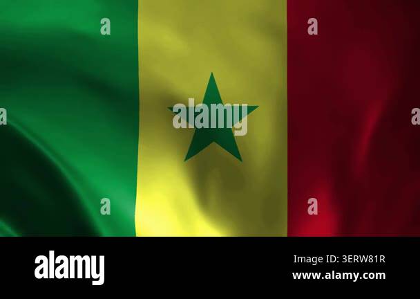 Senegal flag animation background Stock Video Footage - Alamy
