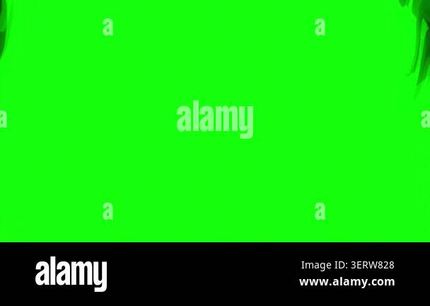 Animated bright green vertical wavy bands on a black background ...