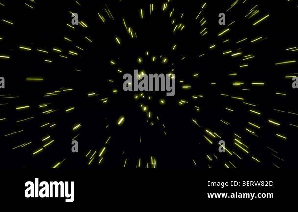 Animated black background with yellow streaks radiating outward ...