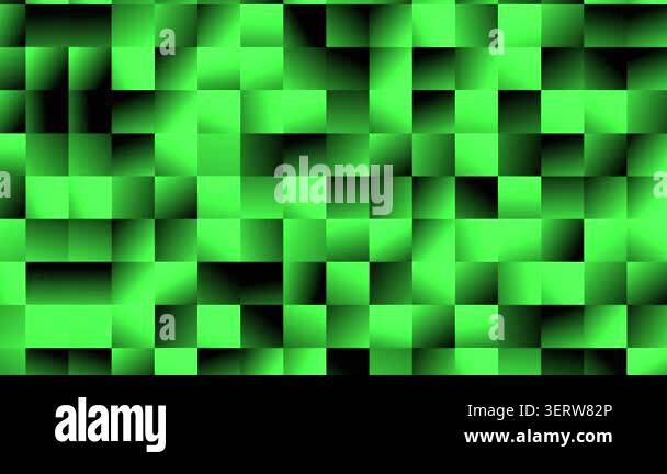Animated green checkerboard pattern with glowing and dimming square ...