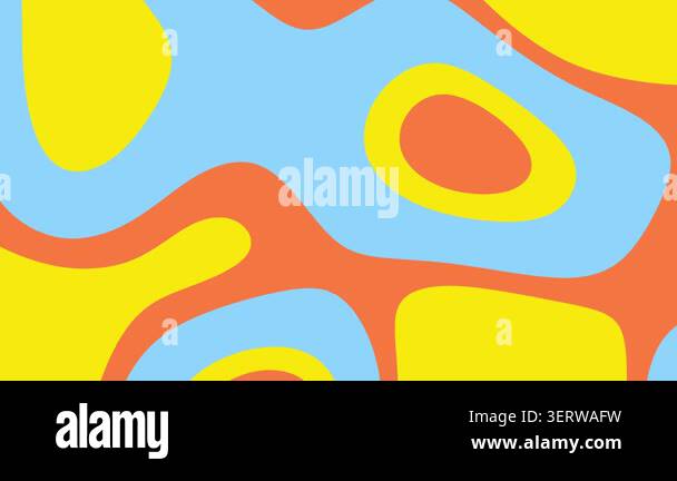 Abstract background with flowing organic shapes in yellow, orange, and ...