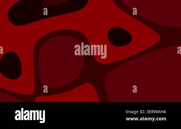 Abstract flowing shapes in shades of red and dark red, creating a fluid ...