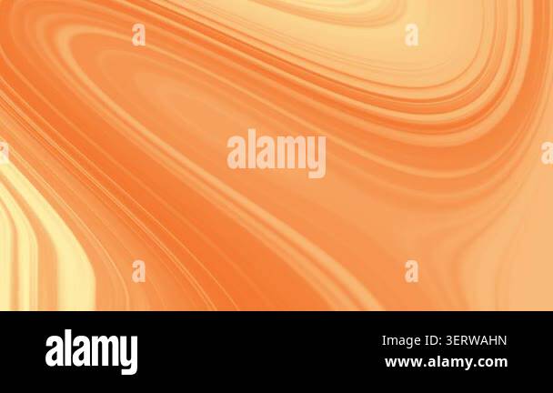 Abstract swirling orange and yellow liquid flow, smooth motion ...