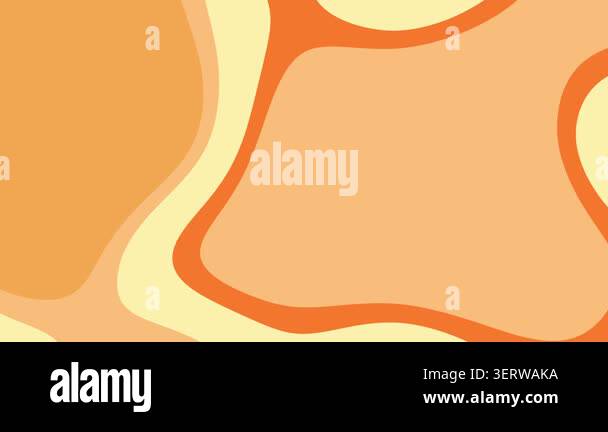 Abstract background with flowing organic shapes in warm orange and ...