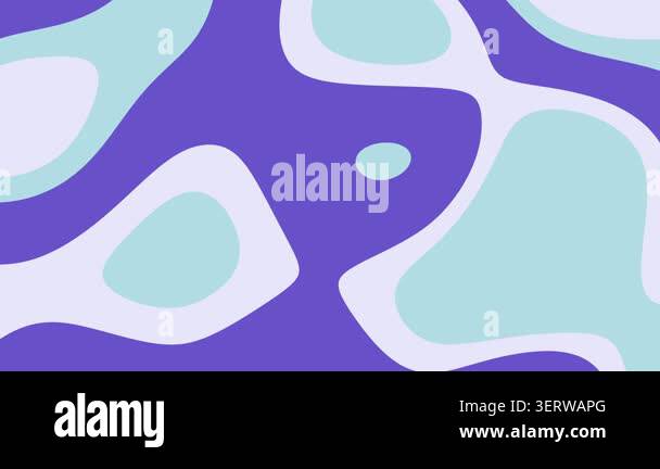 Abstract fluid shapes in purple, light blue, and white gently morph and ...