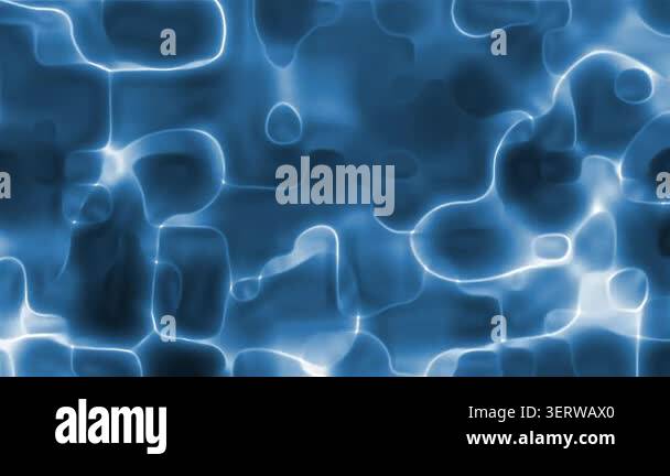 Abstract blue background with glowing white lines forming organic ...