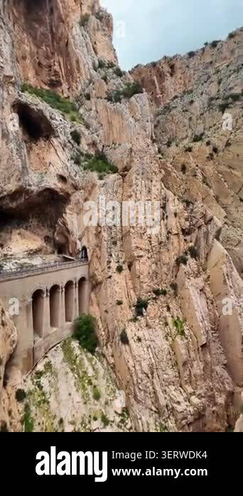 El Caminito del Rey is a hiking trail along the steep walls of a ...