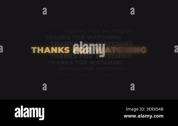 Animated typographic End screen with thanks message Stock Video Footage ...