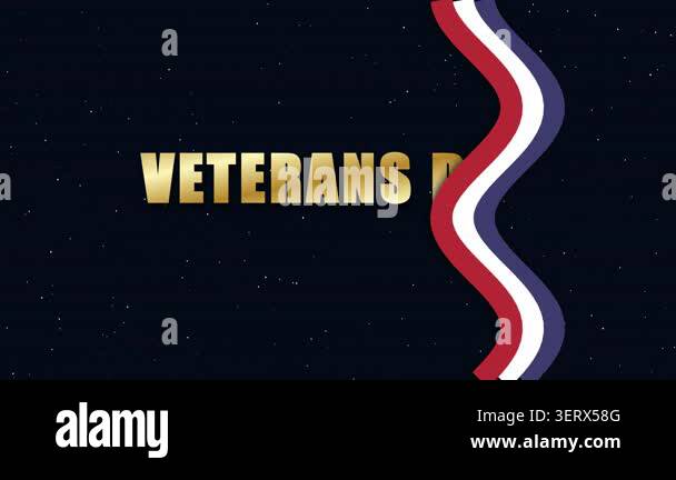 Animated typographic Veterans Day Patriotic Ribbon Design Stock Video ...