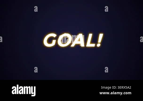 Animated typographic Goal celebration sports achievement success Stock ...