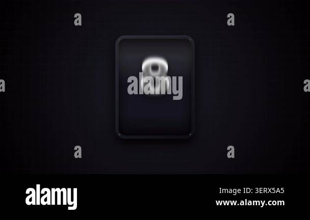 Animated Countdown 3D Number buttons on dark background Stock Video ...