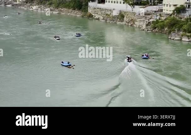 Rishikesh Ganga river a popular tourist destination for rafting and ...