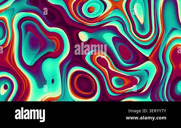 Abstract colorful background with a seamless psychedelic wave pattern ...
