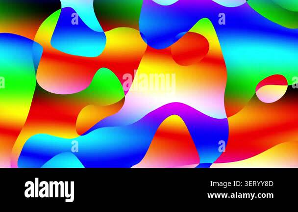 Colorful abstract psychedelic swirl pattern with vibrant organic shapes ...