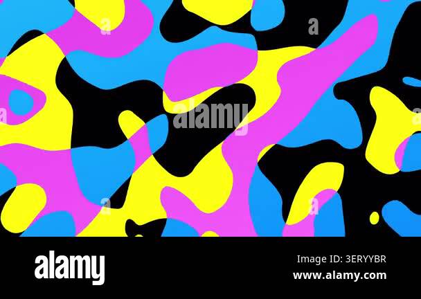 Colorful abstract psychedelic swirl pattern with vibrant organic shapes ...