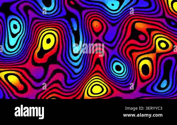 Abstract colorful background with a seamless psychedelic wave pattern ...