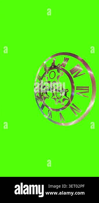 The sparkling, shimmering clock symbolizes the contradictory properties ...