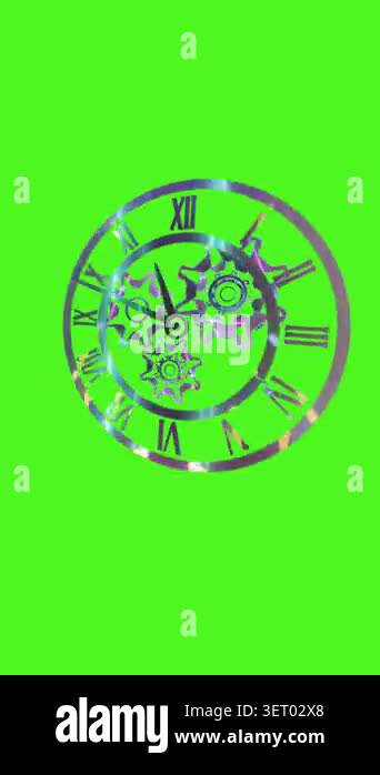 The sparkling, shimmering clock symbolizes the contradictory properties ...
