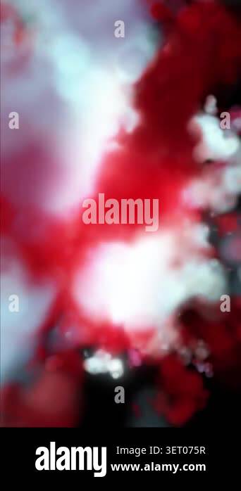 An abstract composition with blurred floating particles and dreamy ...