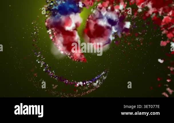 An abstract cosmic composition featuring vibrant swirling particles ...