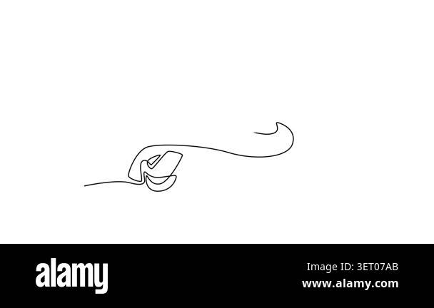 Self drawing animation of single line draw chunky recreational inline ...
