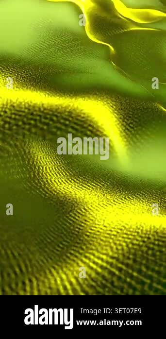 Abstract digital waves formed by glowing particles move across a ...