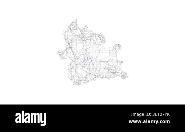 Sketch style minimal Kardzhali outline map animation - smooth ...