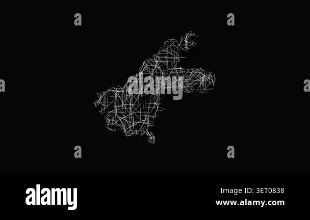 Sketch style minimal Ruse outline map animation - smooth progressive ...