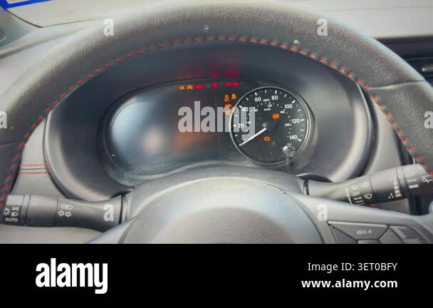 Instrument cluster maintenance alert displayed on digital screen ...