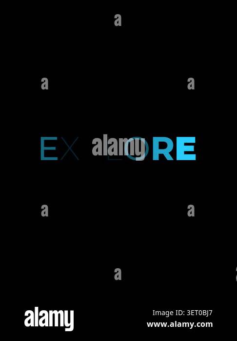 the word " EXPLORE " initial logo monogram for the location, with ...