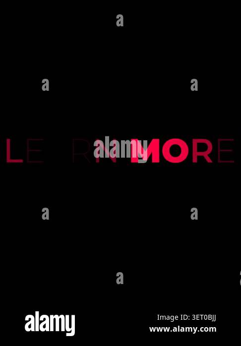 the word "LEARN MORE" a red letter. vector.animation Stock Video ...