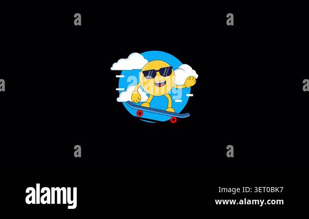 A vibrant vector illustration depicts a cheerful yellow smiley face ...