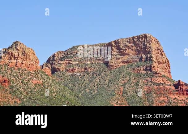 Sedona Red Rock Spires and Desert Landscape Near Chapel View. High ...