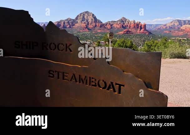 Ship Rock Viewpoint Overlooking Sedona Red Rock Landscape. High quality ...