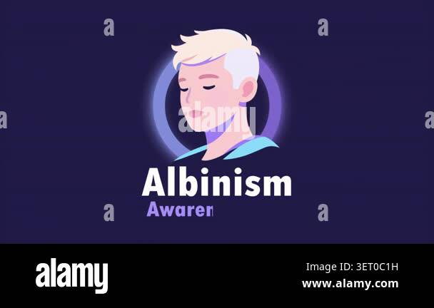 albinism awareness day man neon logo Stock Video Footage - Alamy