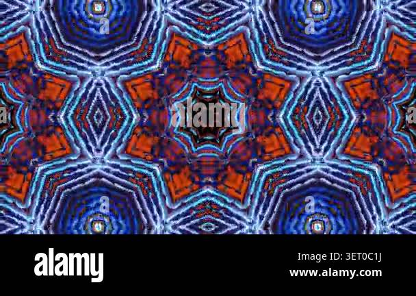 Colorful Abstract Kaleidoscope Background Seamless Loop Stock Video ...