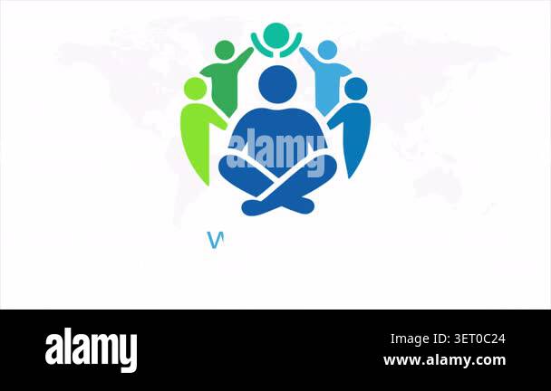 refugee world day people map logo Stock Video Footage - Alamy