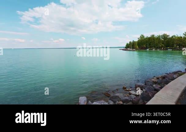 Tihany, Hungary - May 19, 2026: Scenic view of Lake Balaton shoreline ...